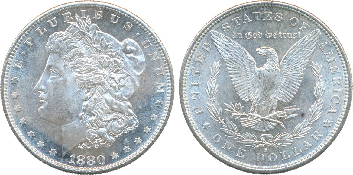 Mynter 1880 S USA Morgandollar Kv 0 | MA-Shops