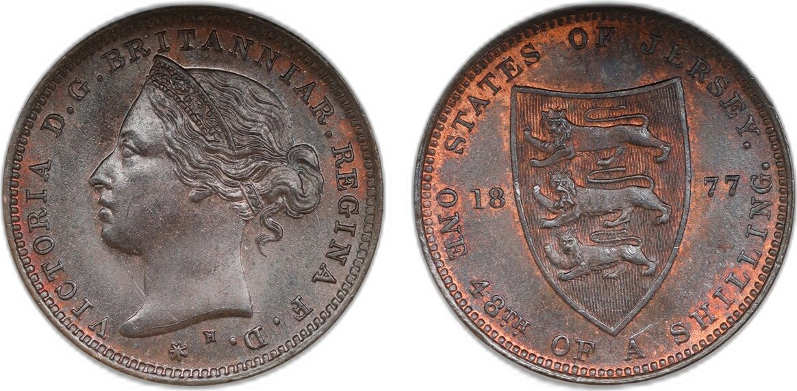 Mynter 1/48 Shilling 1877 Jersey Kv: UNC | MA-Shops