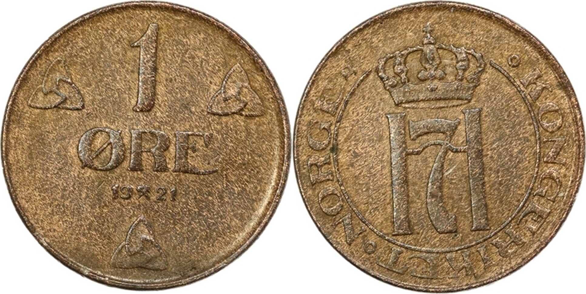 Mynter 1 Øre 1921 kobber Kv 01 | MA-Shops