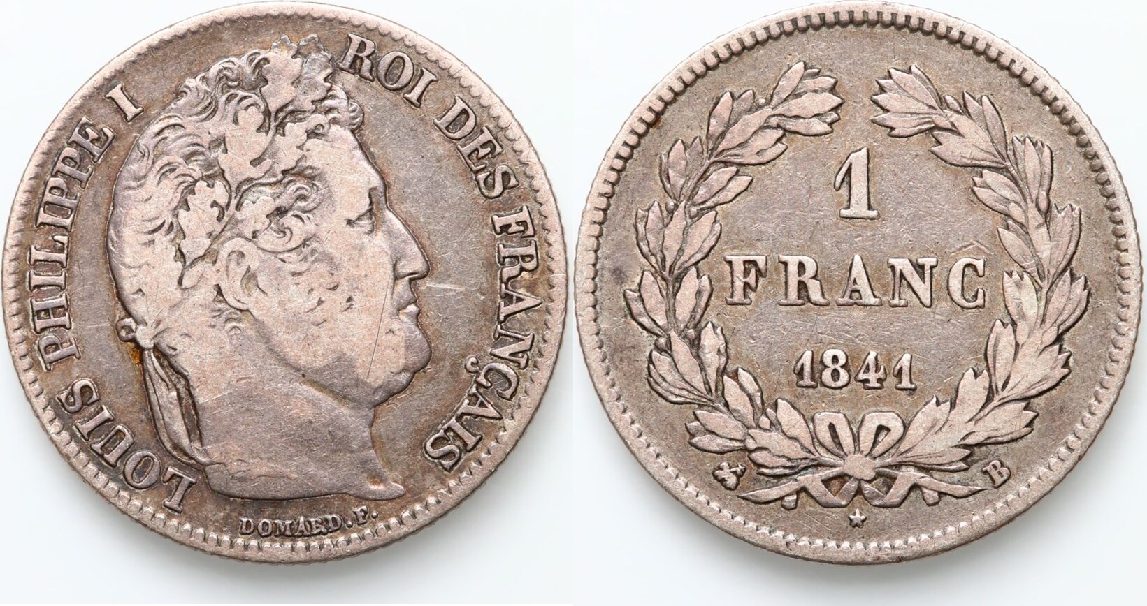 Mynter 1 Franc 1841 B France vf | MA-Shops
