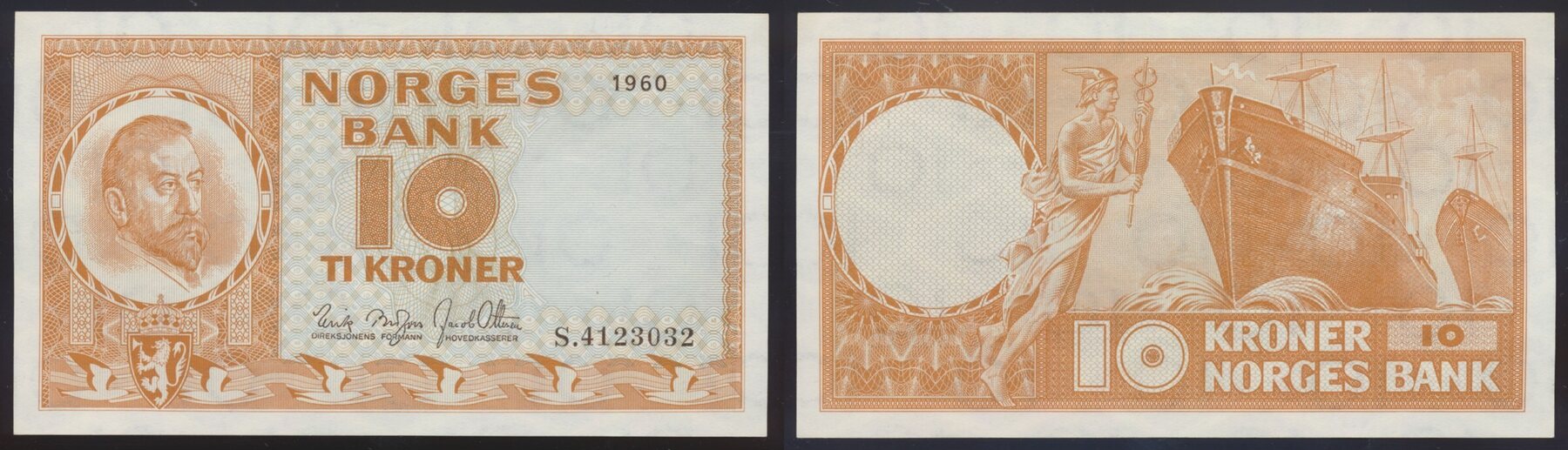 Sedler 10 Kroner 1960 S Kv 0 (UNC) | MA-Shops