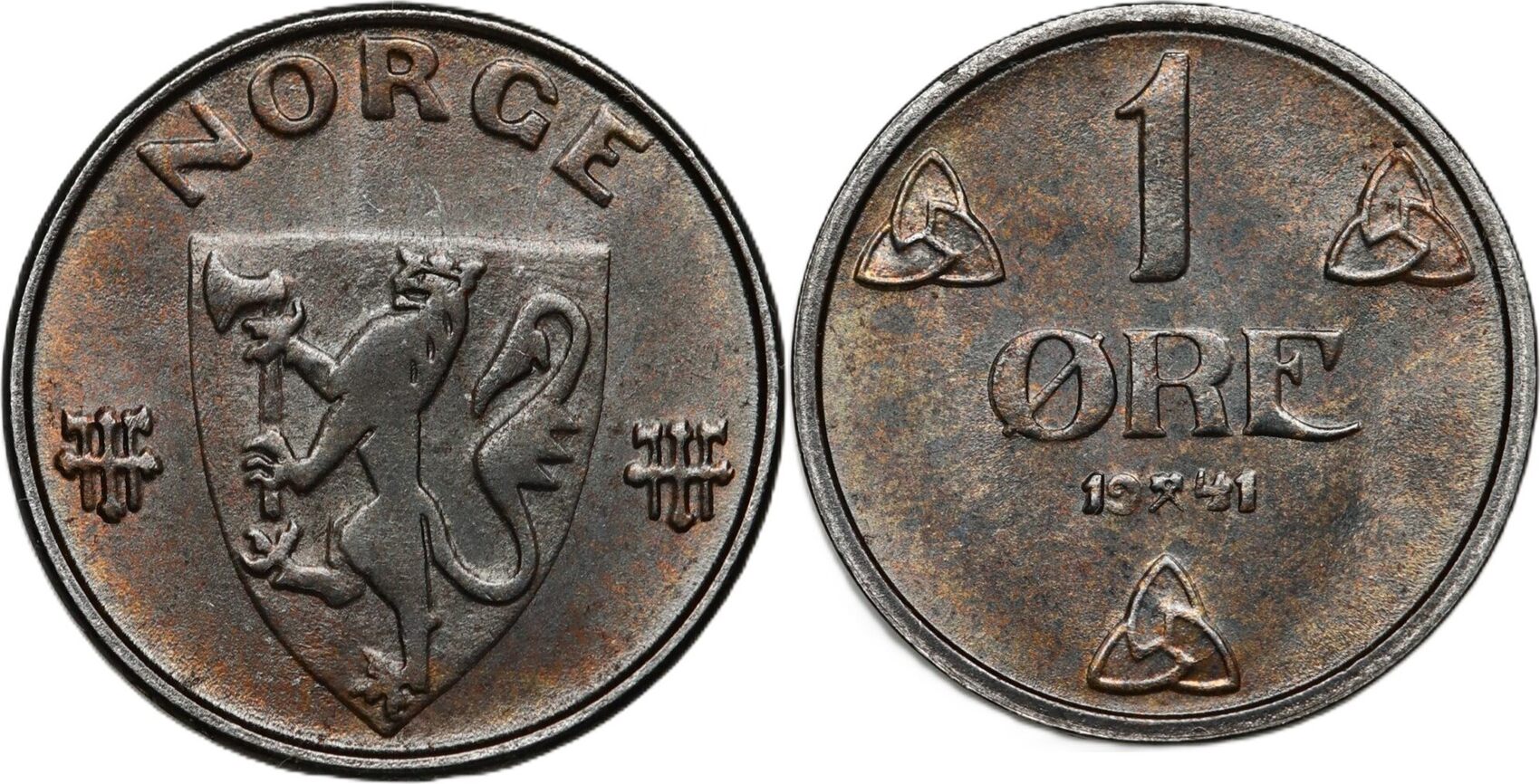 Mynter 1 Øre R7246 Norge 1941j Kv 0 300 ,- | MA-Shops