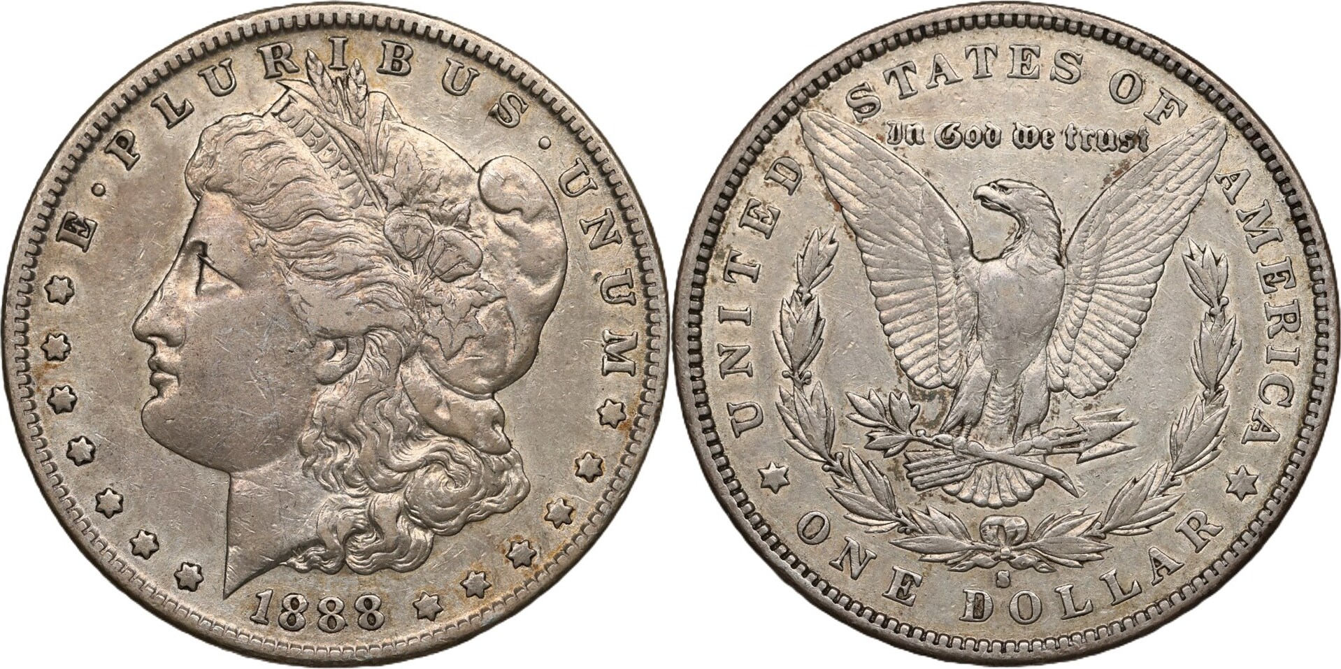 Mynter Dollar R7260 USA 1888-S Kv VF 1500 ,- | MA-Shops
