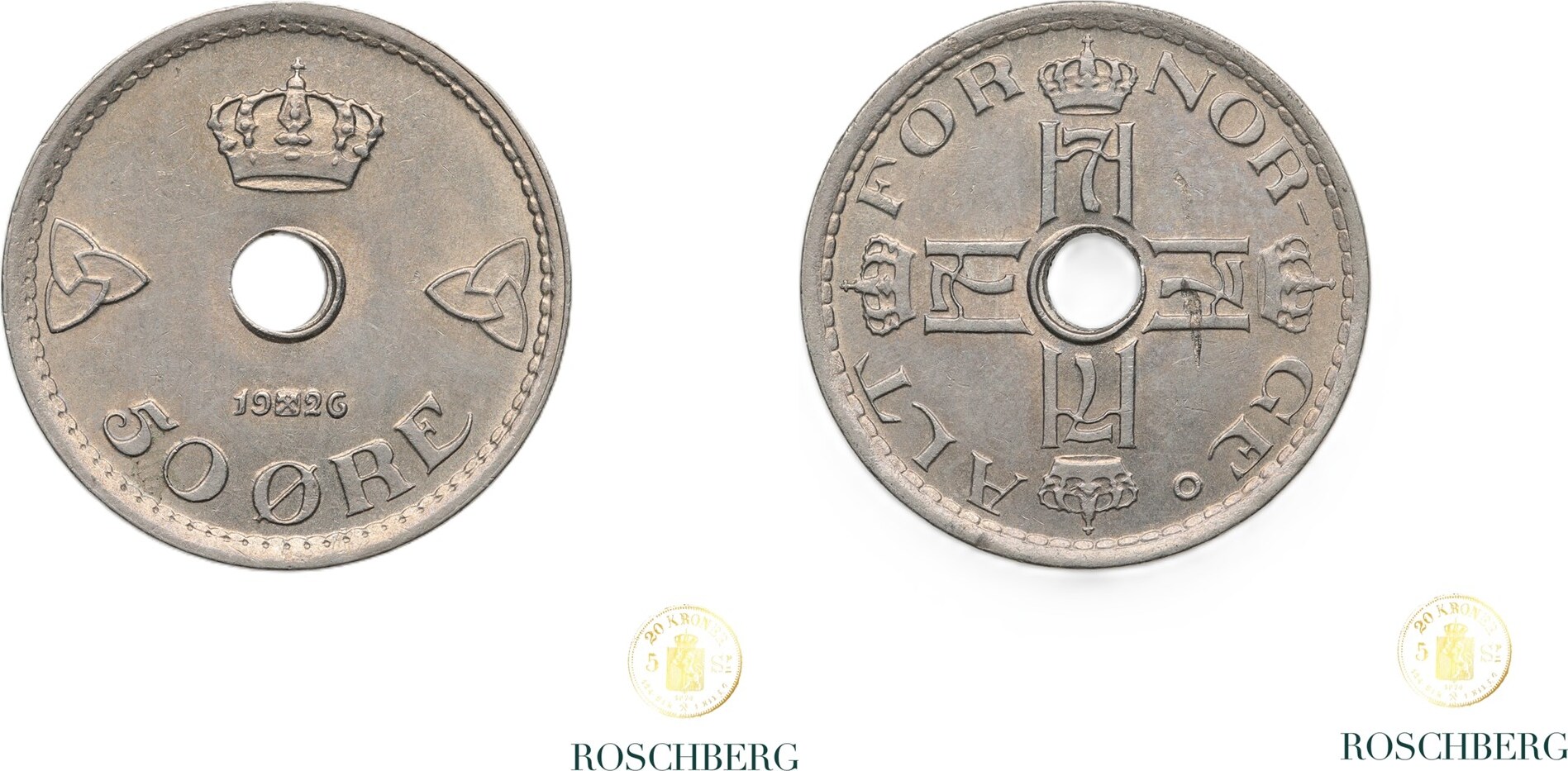 Mynter 50 Øre 1926 Norge Kv 01 | MA-Shops