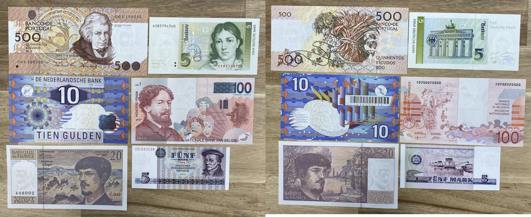 Sedler Europe Useful lot of 6 Modern notes UNC | MA-Shops