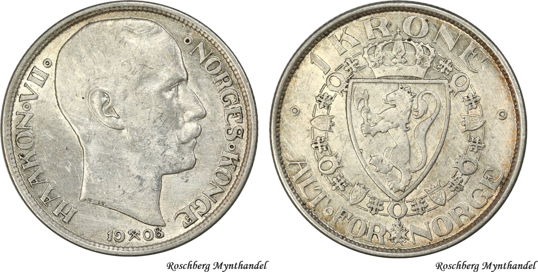 Mynter 1 Krone 1908 Kv 1 | MA-Shops