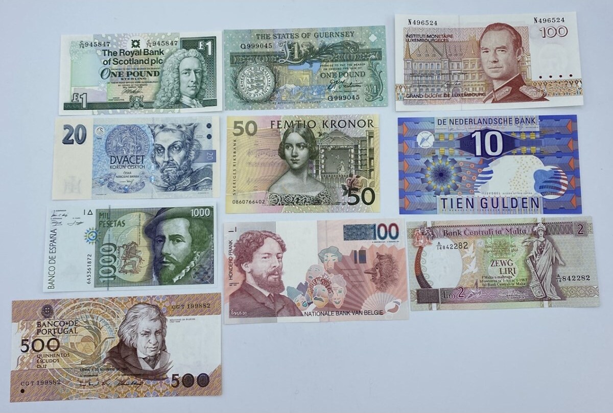 Sedler Europe Collection of 10 Different Notes UNC | MA-Shops