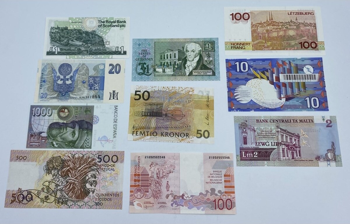 Sedler Europe Collection of 10 Different Notes UNC | MA-Shops