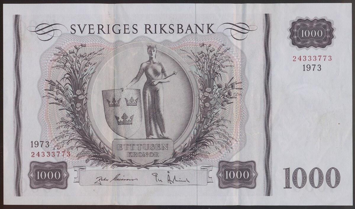 Sedler Sweden 1000 Kronor 1973 gXF | MA-Shops