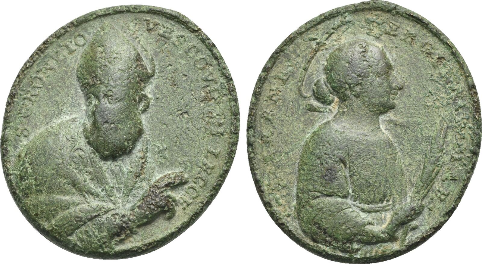 Devotional Medals. Saint Orontius and Saint Irene | MA-Shops