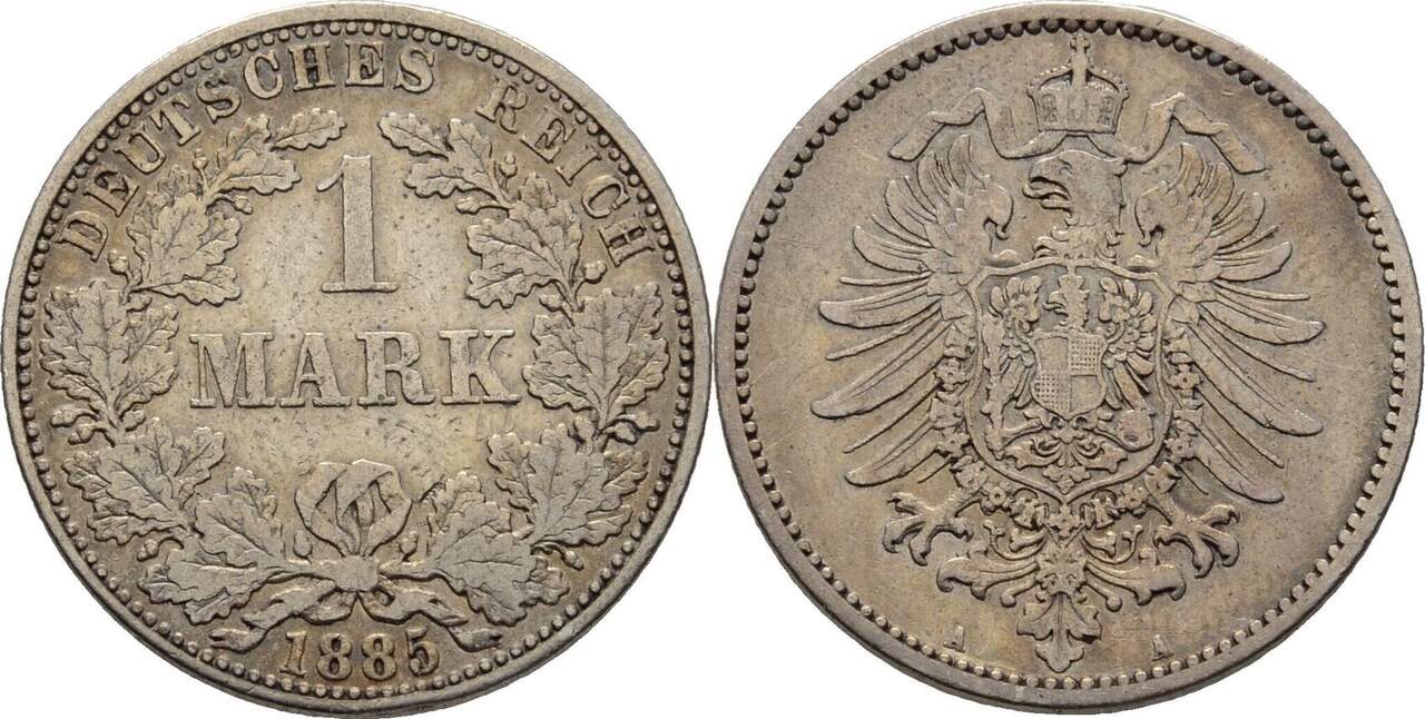 Deutsches Reich 1 Mark 1885 A ss | MA-Shops
