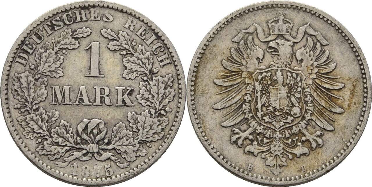 Deutsches Reich 1 Mark 1875 B ss | MA-Shops