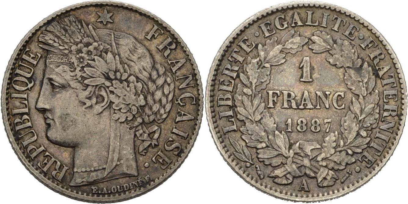 France Paris Franc 1887 ss | MA-Shops