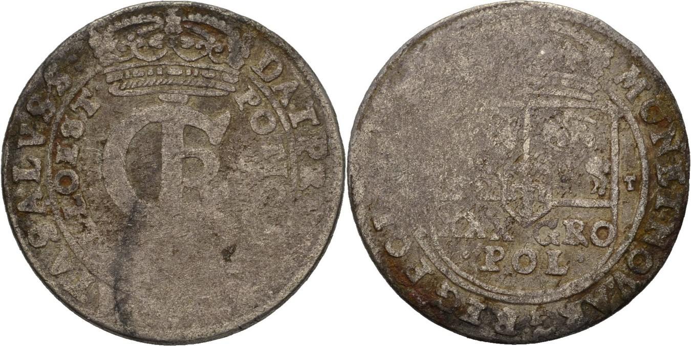 Polen 30 Gröscher 1663 (?) Johann II. Casimir, 1648-1668 f.ss | MA-Shops