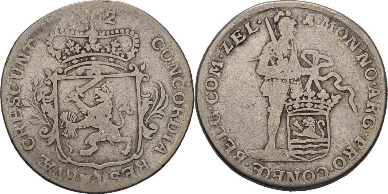 Niederlande Zeeland 1/4 Daalder 1762 fss | MA-Shops