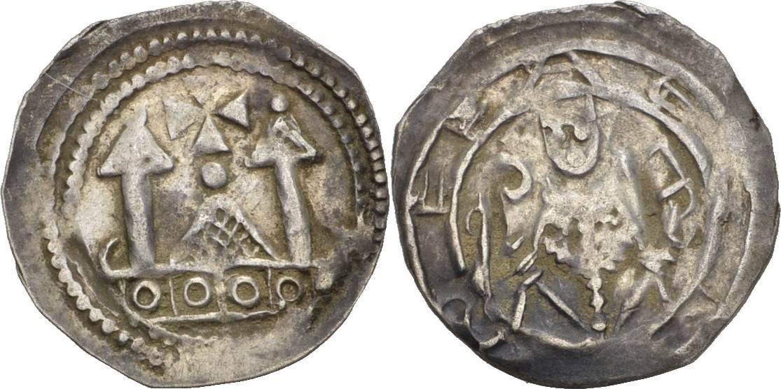 Kärnten Friesach Pfennig 1170-1200 Adalbert II. von Böhmen 1168-1177 ...