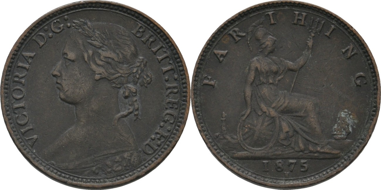 Großbritannien Farthing 1875 Victoria, 1837-1901. ss | MA-Shops