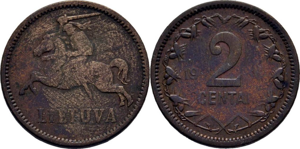 Litauen 2 Centai 1936 ss | MA-Shops