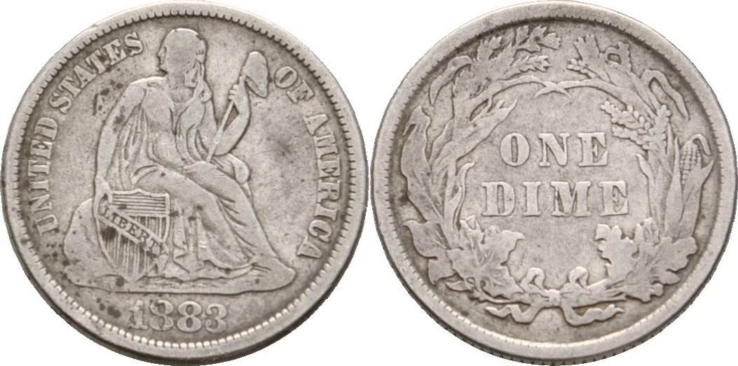 USA 1 Dime 1883 ss- | MA-Shops
