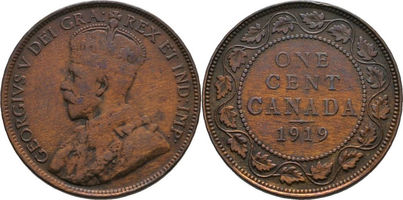 Kanada 1 Cent 1919 George V., 1910-36 ss | MA-Shops