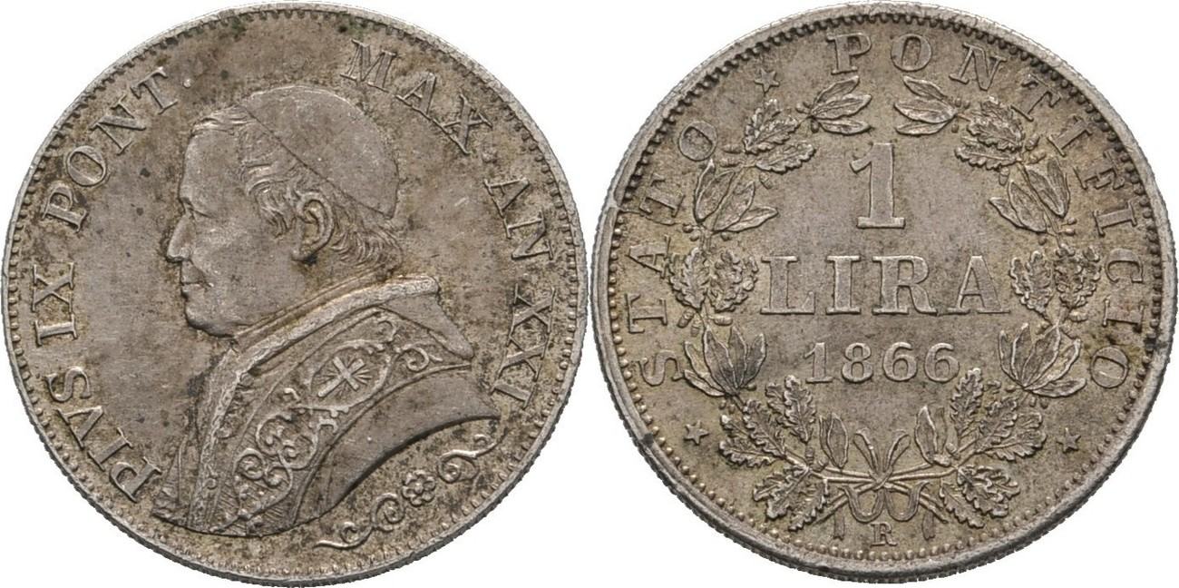 Vatikan Lira 1866 Pius IX., 1846-1878 vz | MA-Shops