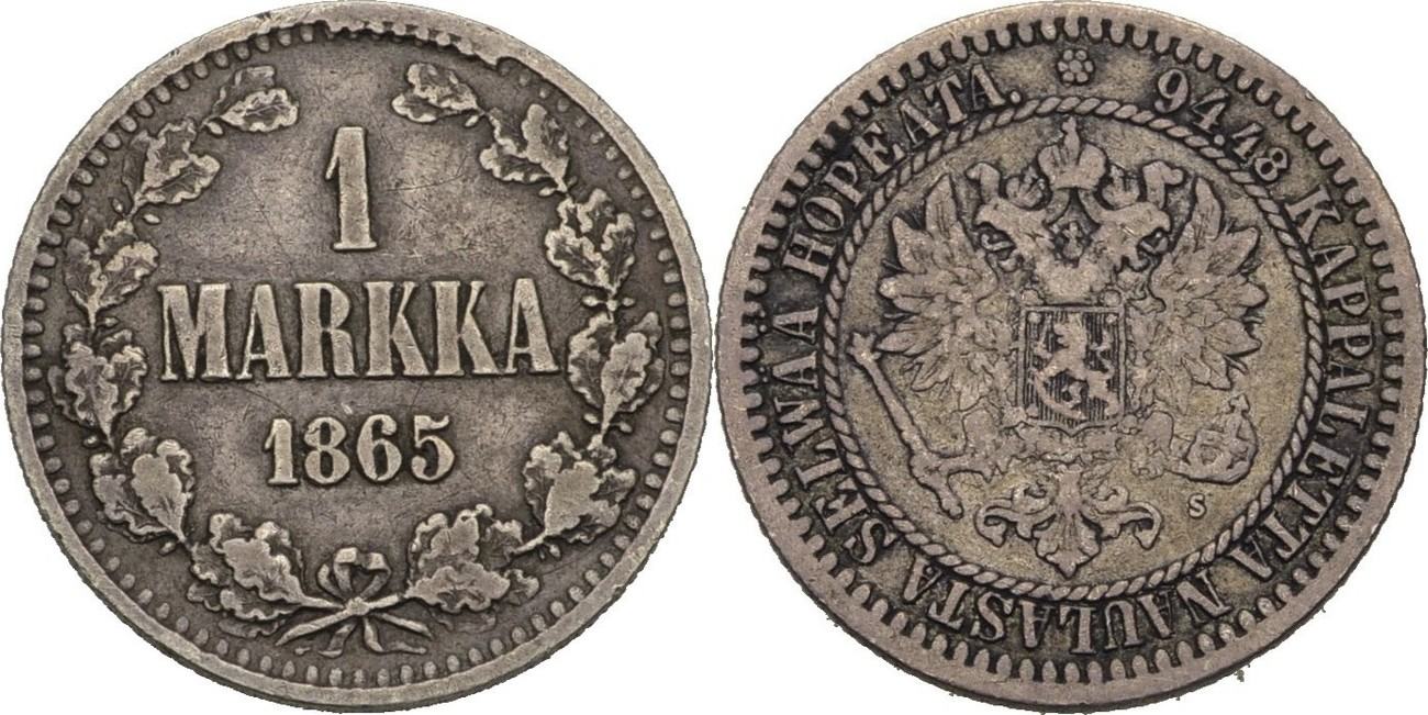 Russland Finnland Markka 1865 Alexander II., 1855-1881 ss | MA-Shops
