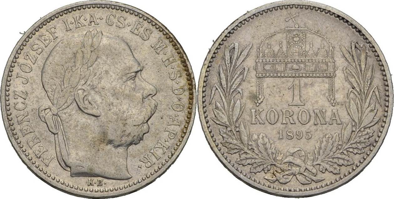 Austria Ungarn Kremnitz Korona 1895 Franz Joseph, 1848 - 1916. ss | MA-Shops