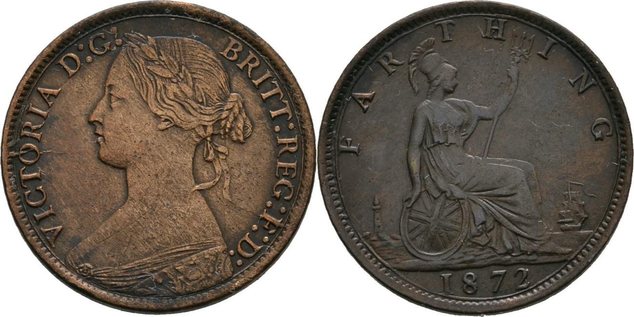 Großbritannien Farthing 1872 Victoria, 1837-1901 ss | MA-Shops