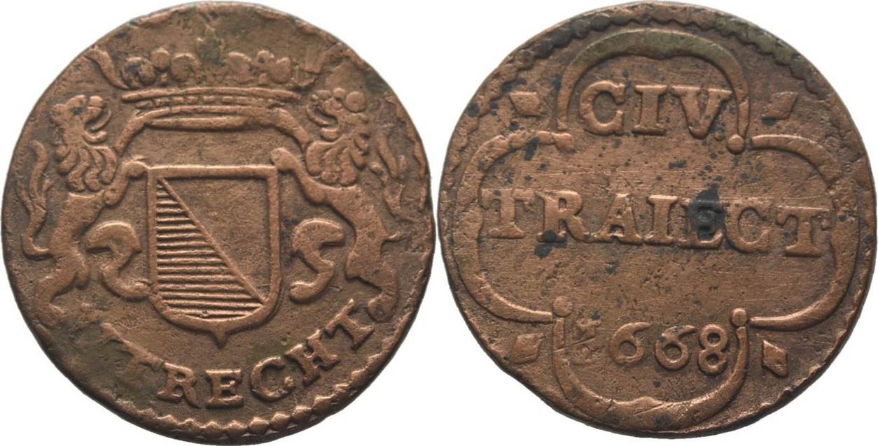 Niederlande Utrecht Duit 1668 ss | MA-Shops