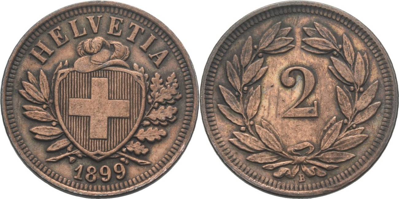 Schweiz 2 Rappen 1899 B ss- | MA-Shops