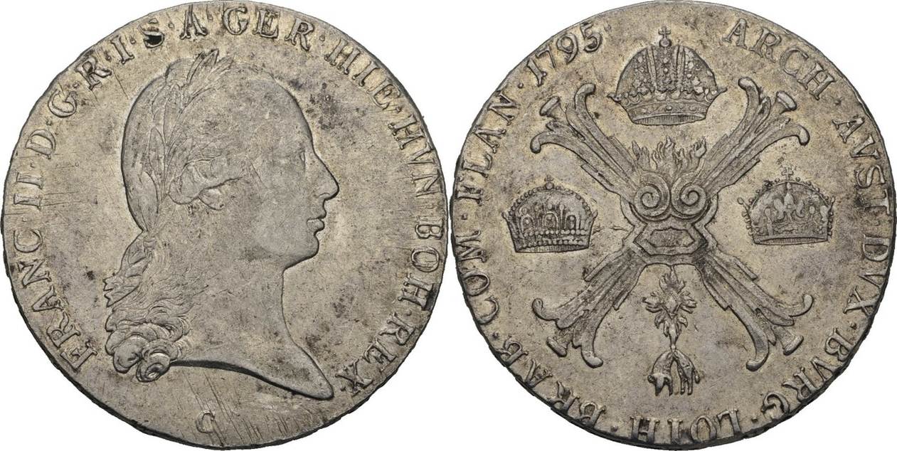RDR Böhmen Habsburg Prag Kronentaler 1795 Franz II./I., 1792-1835 justiert, ss | MA-Shops