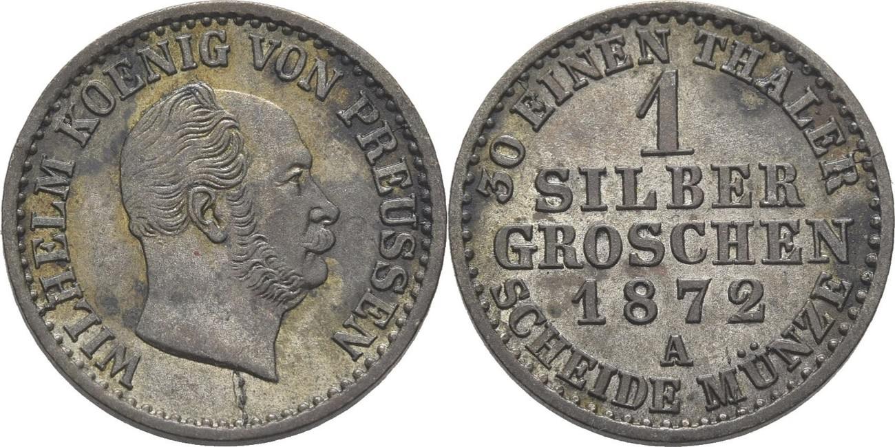 Preussen Berlin Silbergroschen 1872 A Wilhelm I., 1861-1888 vz | MA-Shops