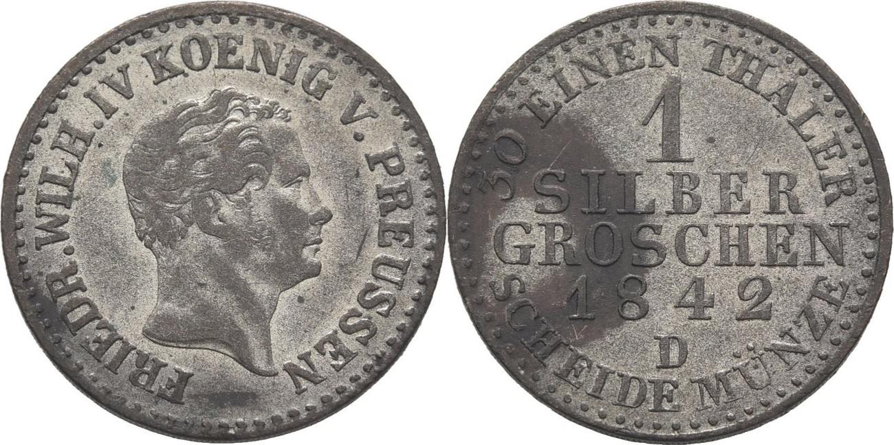 Preussen Düsseldorf Silbergroschen 1842 Friedrich Wilhelm IV., 1840 ...
