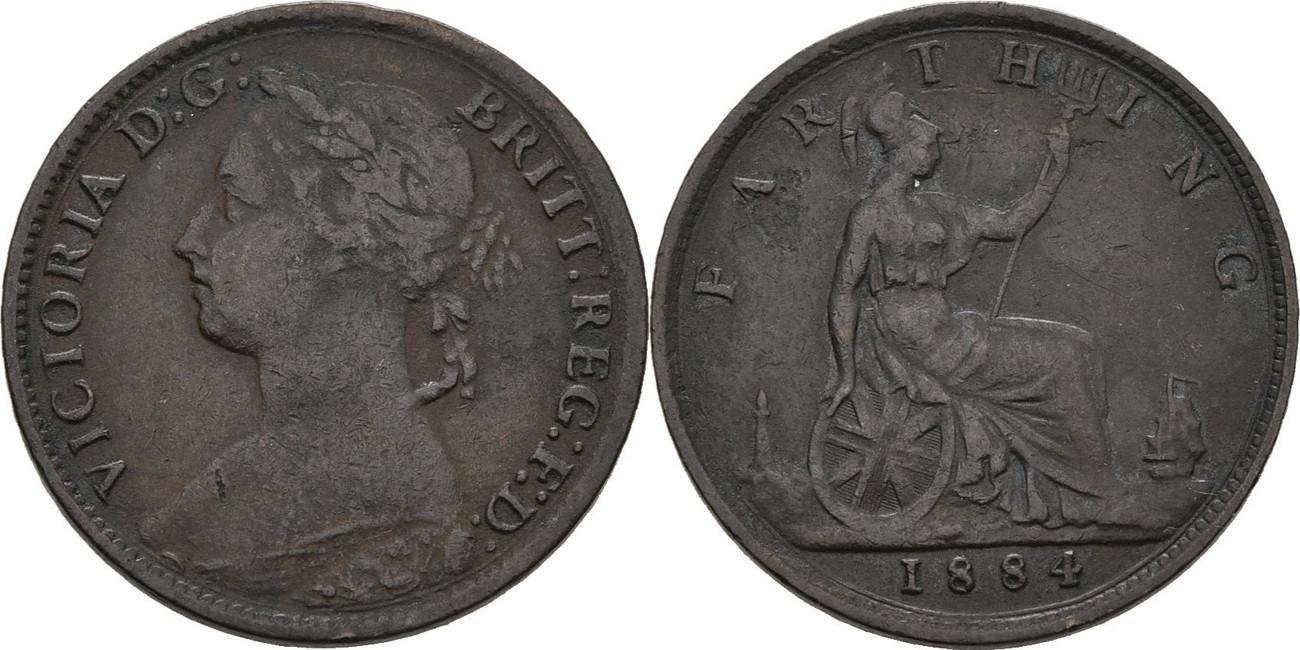 Großbritannien Farthing 1884 Victoria, 1837-1901 ss | MA-Shops