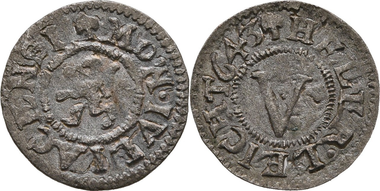 Jülich Berg Pfalz Neuburg 5 leichte Heller 1643 Wolfgang Wilhelm, 1624 ...