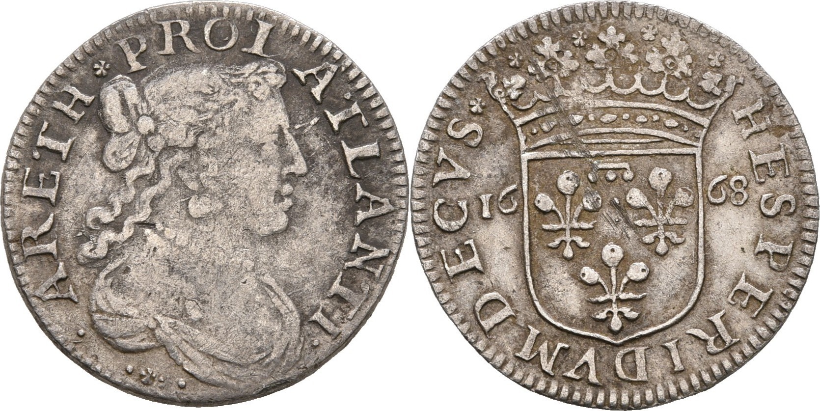 Malta Luigino 1668 Nicolas Cotoner (1663 - 1680). ss-/ss | MA-Shops