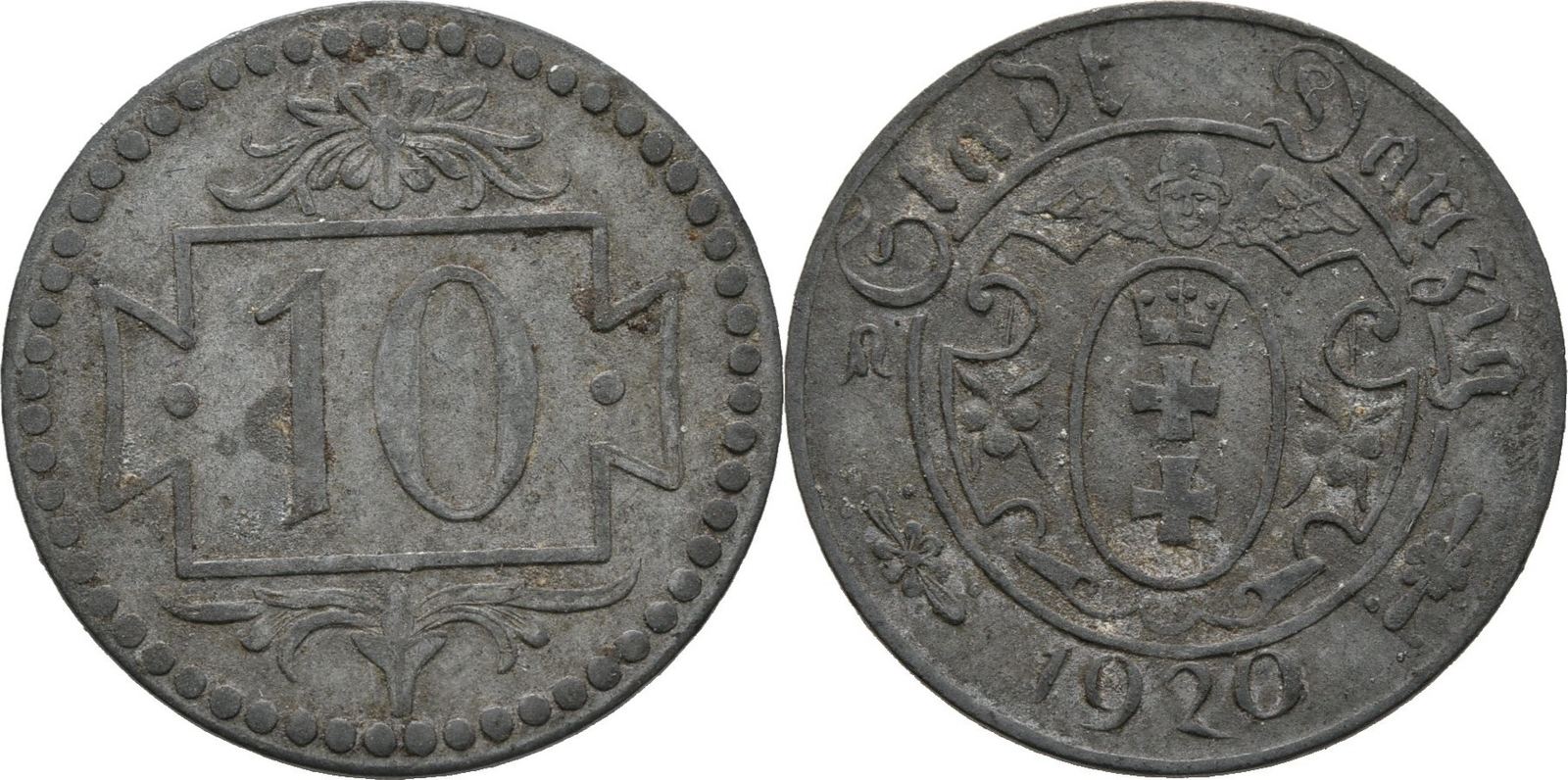 Danzig 10 Pfennig 1920 ss | MA-Shops