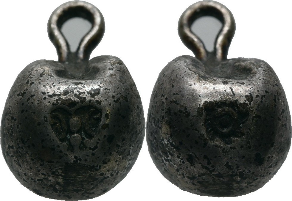 Thailand Siam 1/2 Baht 1850-1870 ca. Kugelgeld (Pod Duang) am Henkel,ss ...