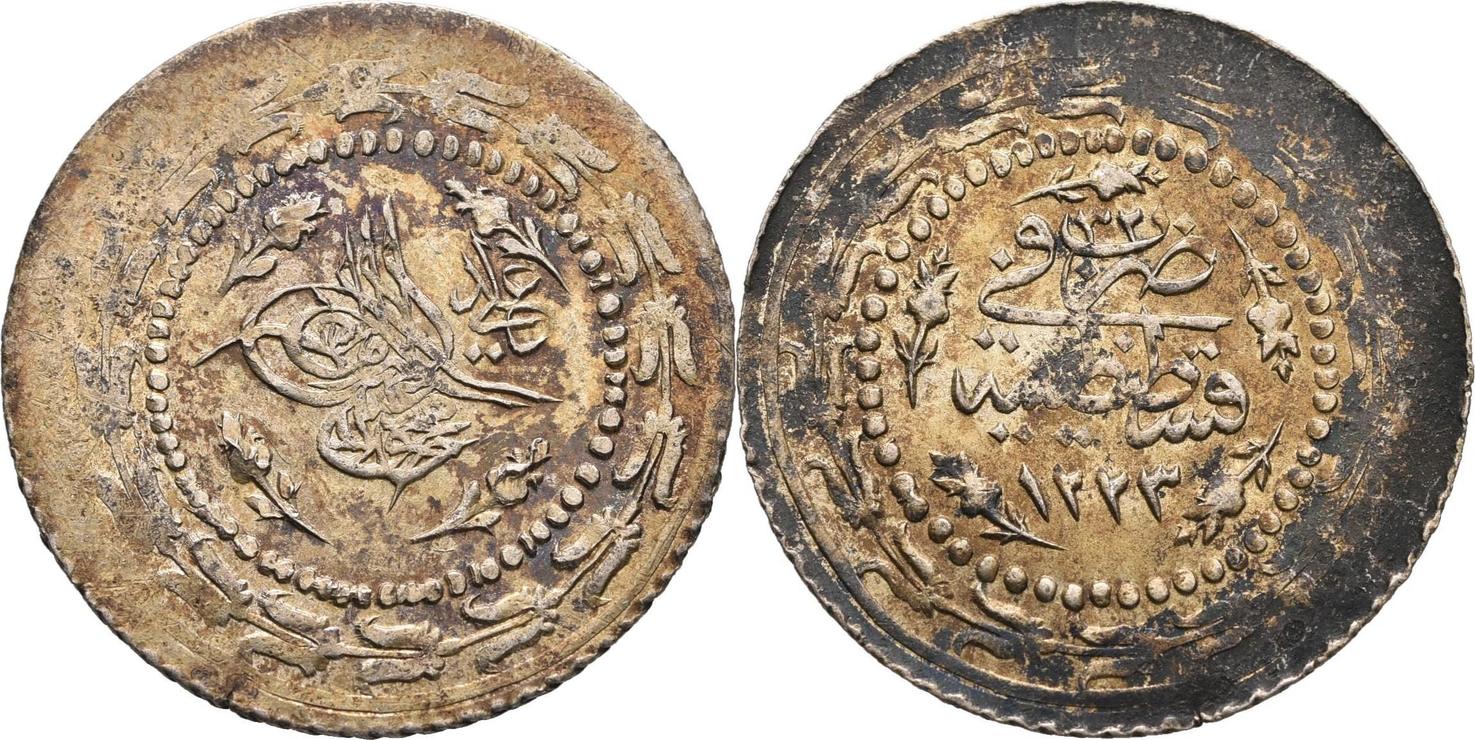 Türkei Osmanen 1 1/2 Piastre Mahmud II., 1809-1839 ss | MA-Shops