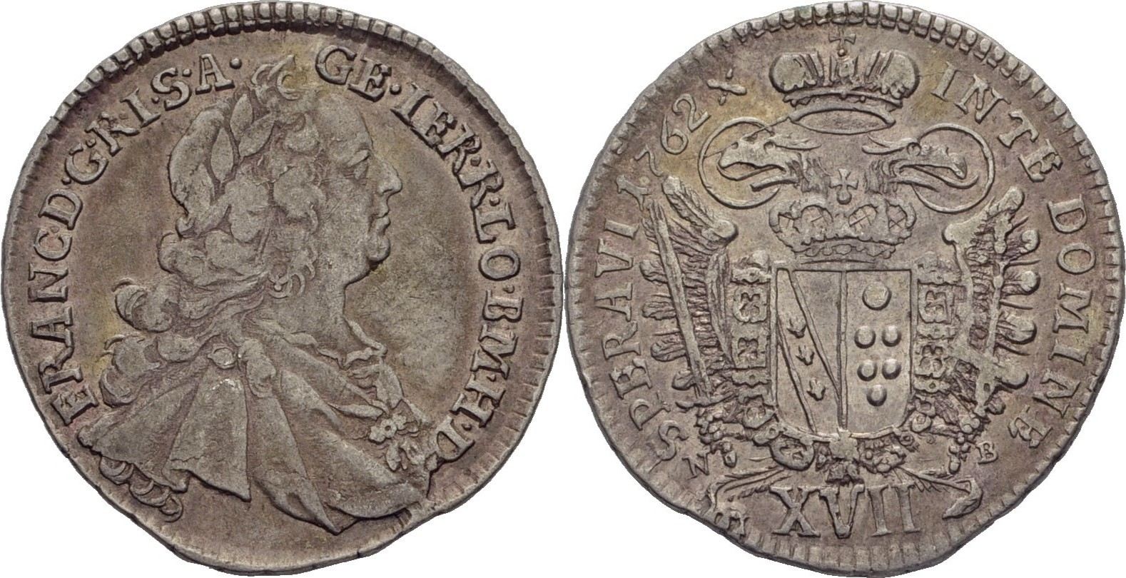 RDR Ungarn Nagybanya XVII Kreuzer 1762 Franz I., 1745-1765 ss | MA-Shops