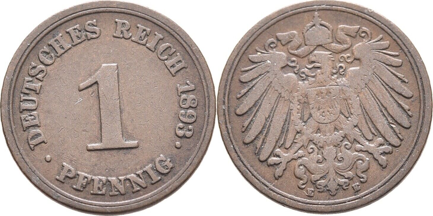 Deutsches Reich Pfennig 1893 E ss | MA-Shops
