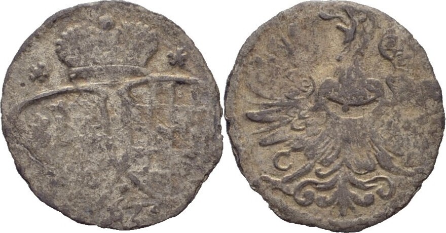 Schlesien Liegnitz Brieg Dreier 1673 Luise von Anhalt, 1672-1674. f.ss ...