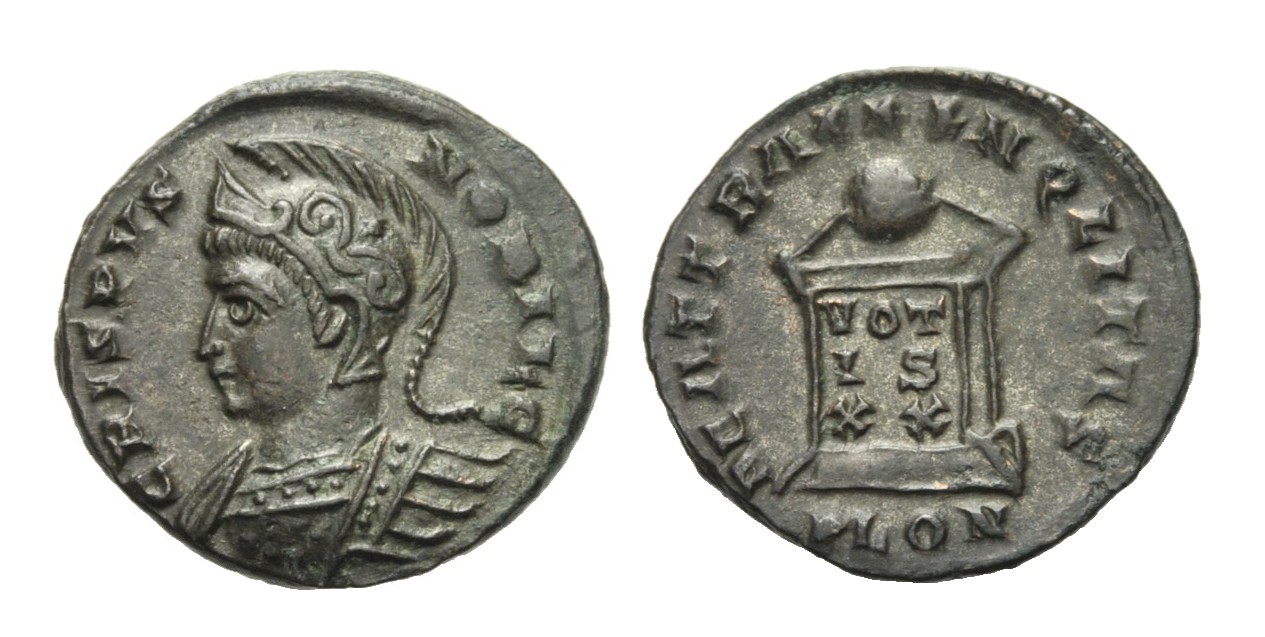 RÖMISCHE KAISERZEIT Follis 323-324 Crispus Caesar, 317 - 326 ...