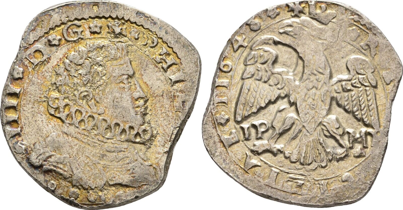Italien Sezilien 4 Tari 1648 Philipp IV. 1621-1665. ss | MA-Shops