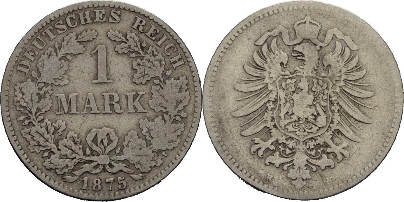 Deutsches Reich 1 Mark 1875 A ss/f.ss | MA-Shops
