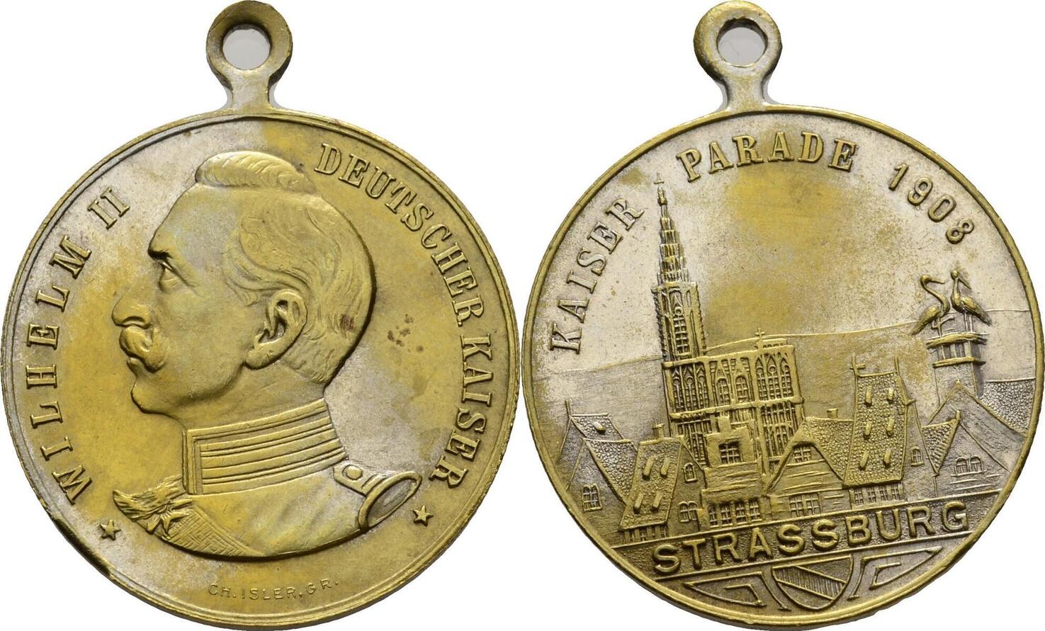 Elsaß Strassburg Medaille 1908 ss | MA-Shops