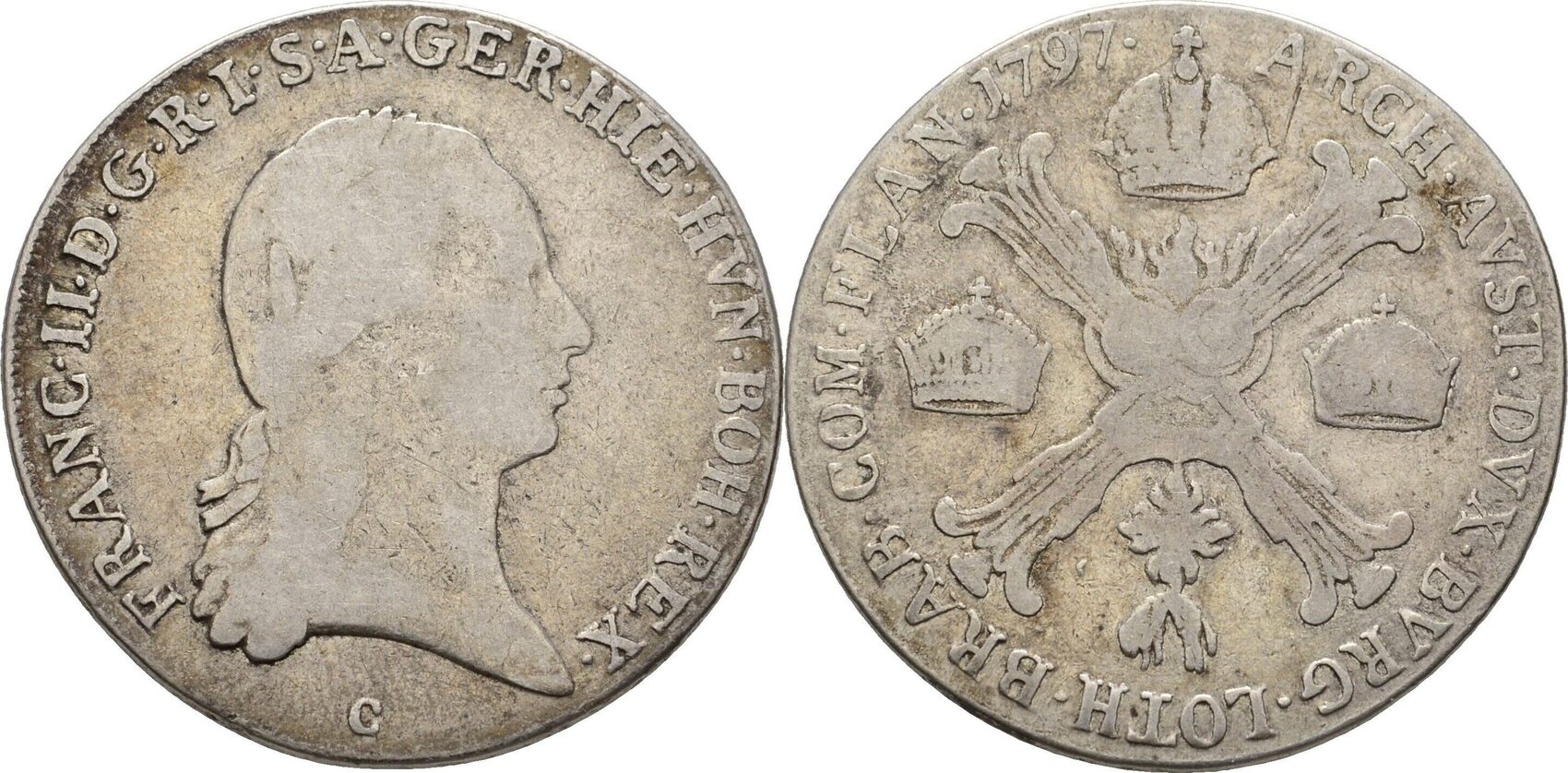 RDR Böhmen Prag 1/2 Kronentaler 1797 Franz II./I., 1792-1835 f.ss | MA-Shops
