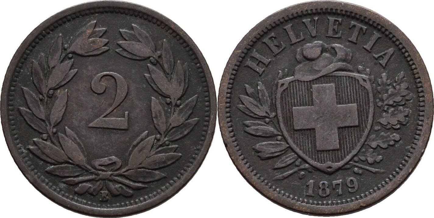 Schweiz 2 Rappen 1879 B ss | MA-Shops