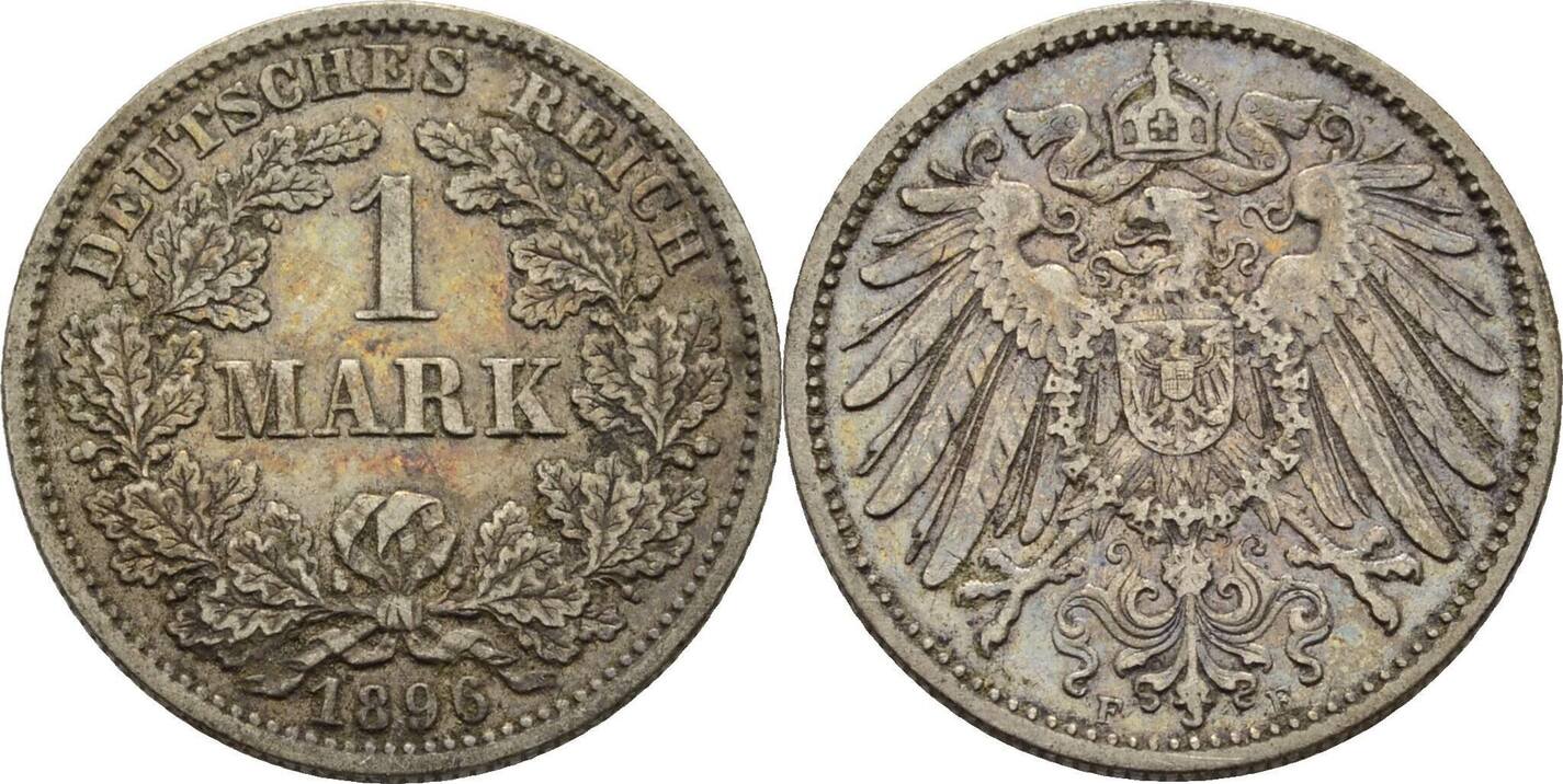Deutsches Reich 1 Mark 1896 F ss | MA-Shops