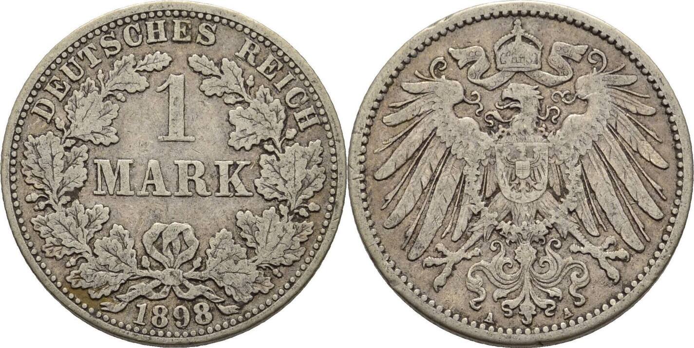 Deutsches Reich 1 Mark 1898 A ss | MA-Shops